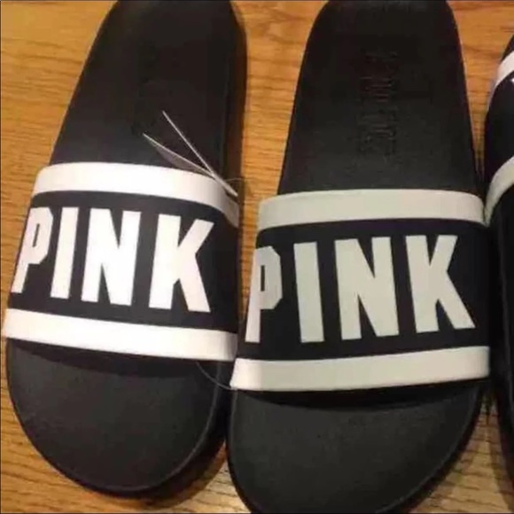PINK Victoria's Secret | Shoes | New Vs Pink Rubber Comfort Slides ...